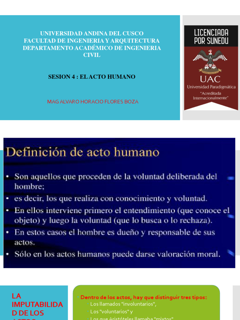 Sesion 4 El Acto Humano | PDF