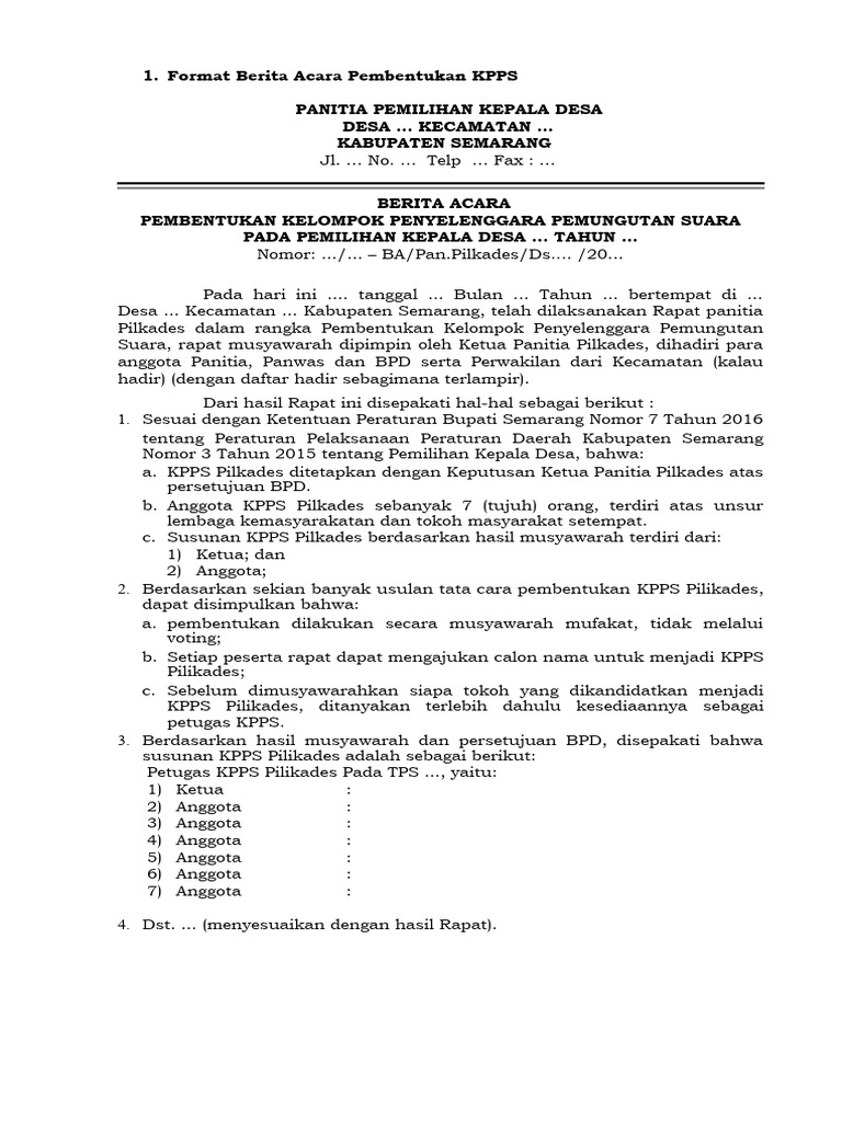 Lampiran Buku Panduan KPPS TH 2018 Edit | PDF Lampiran Buku Panduan KPPS TH 2018 Edit | PDF
