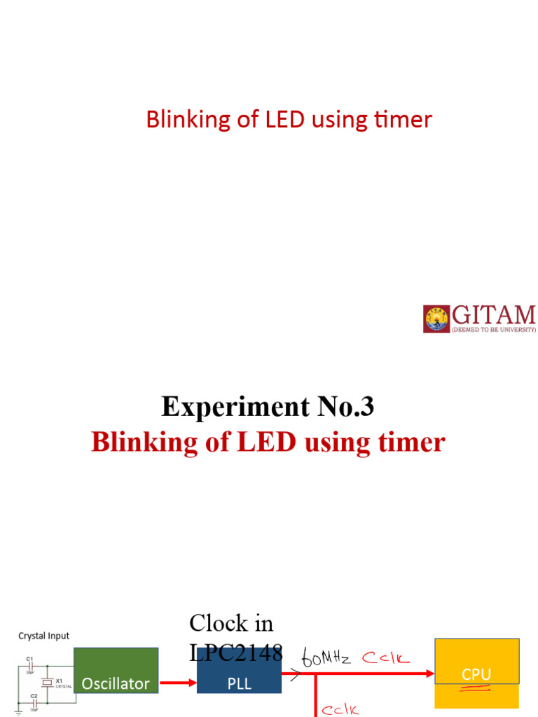 Blinking of LED Using Timer | PDF | Science & Mathematics | Technology ...