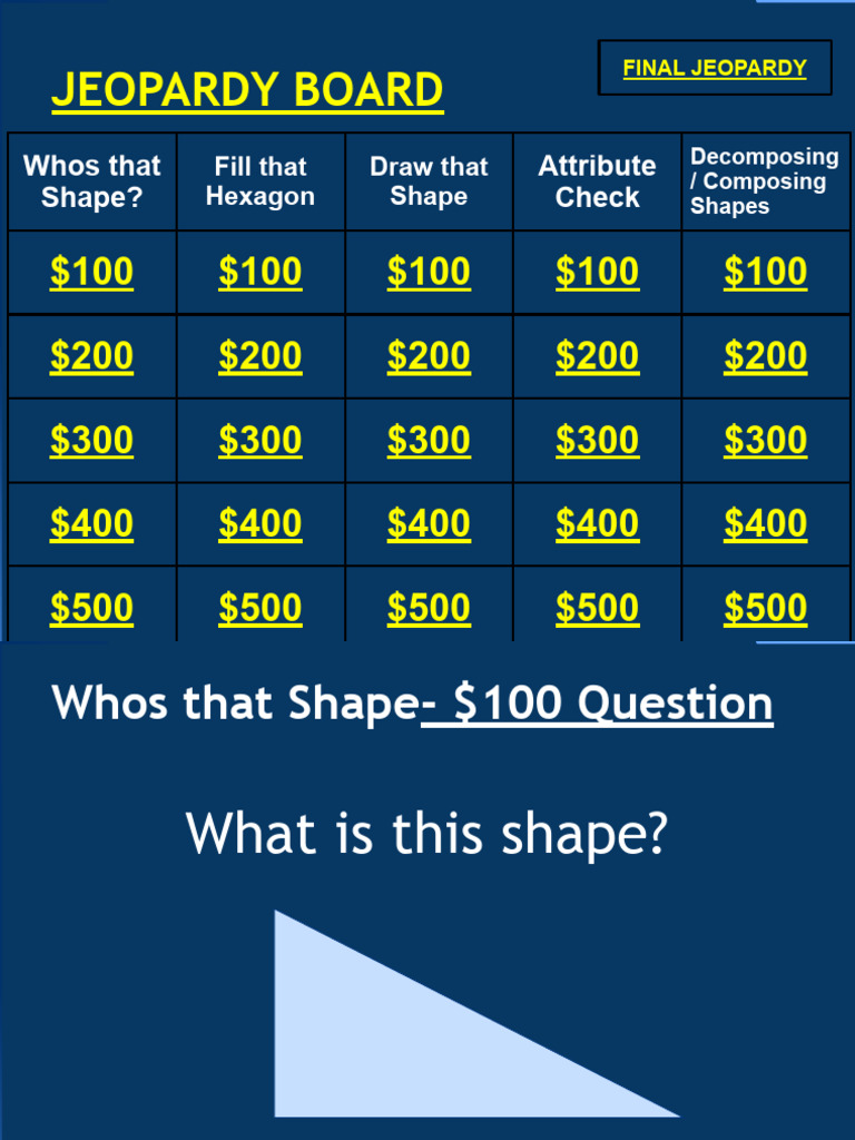 Geometry Jeopardy | PDF | Shape | Euclidean Plane Geometry