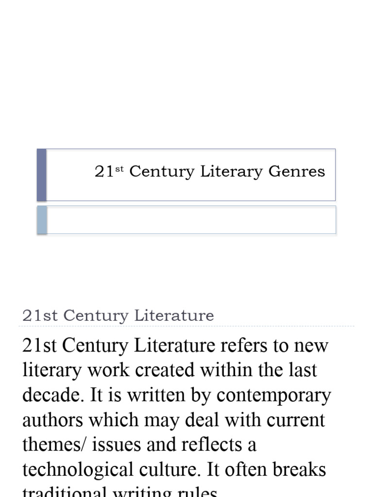 21st Century Literary Genres | PDF