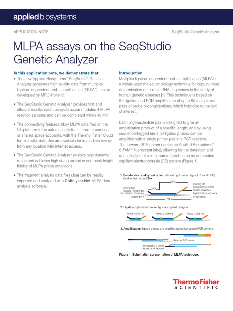 Mlpa Assays Seqstudio Genetic Analyzer App Note | PDF | Computers