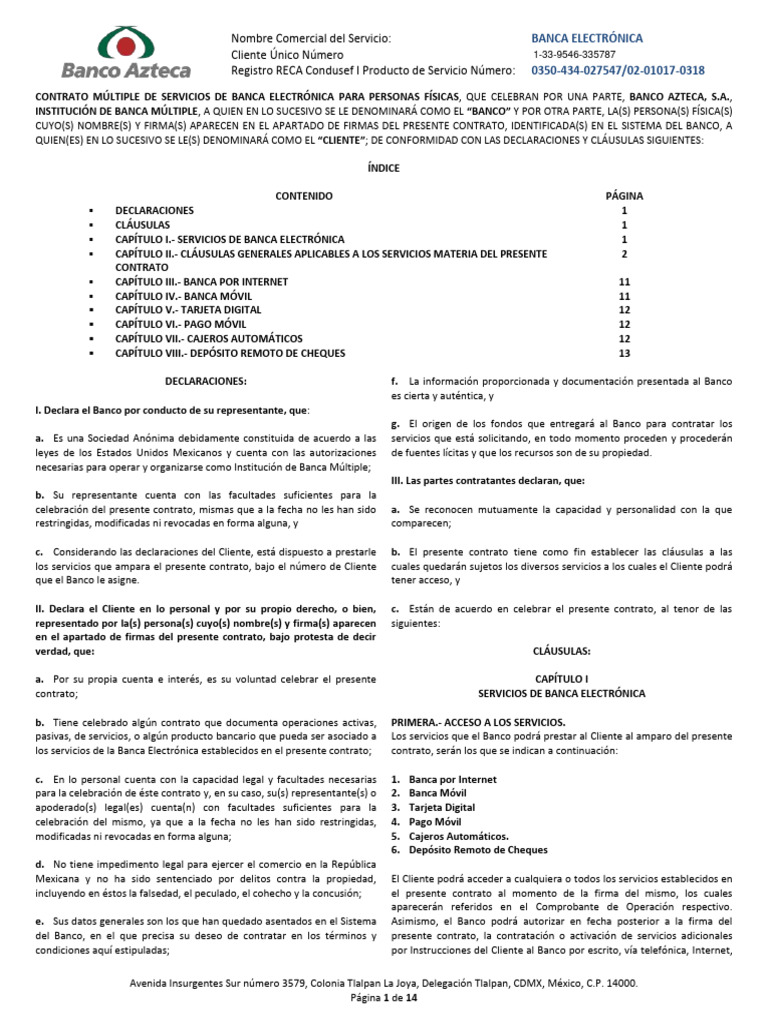 Contrato de Banca Electrónica en México | PDF | Bancos | Transferencia bancaria