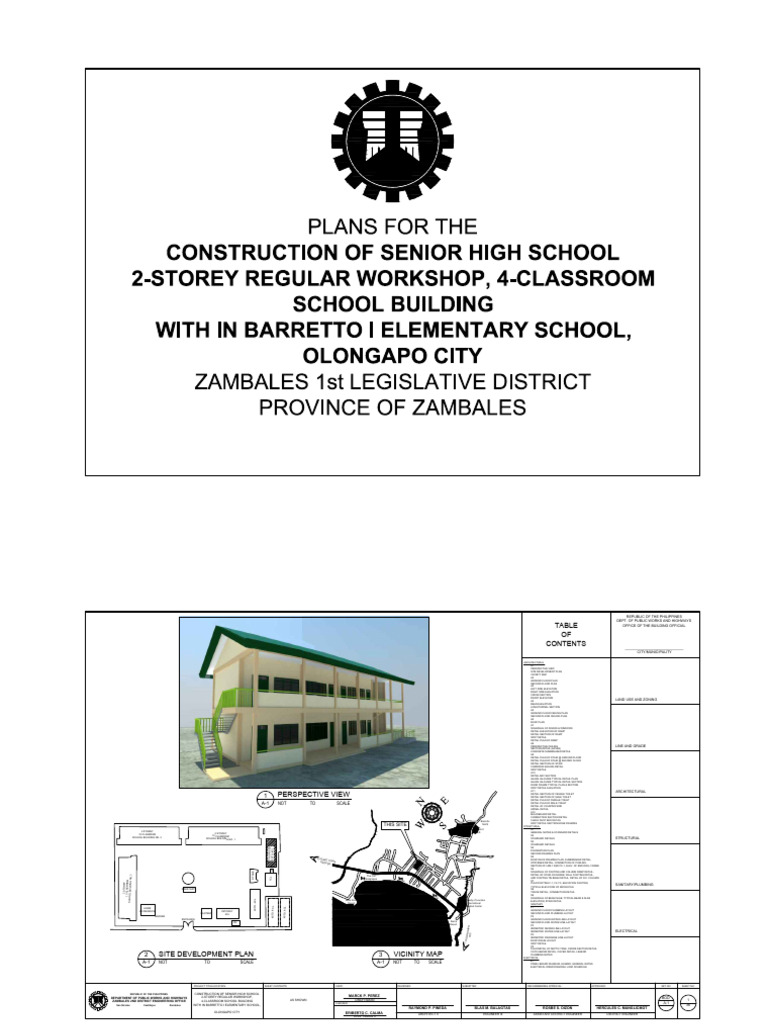 Typical Plan For Construction of 2 STOREY Regular Workshop, 4 CLASSROOM ...