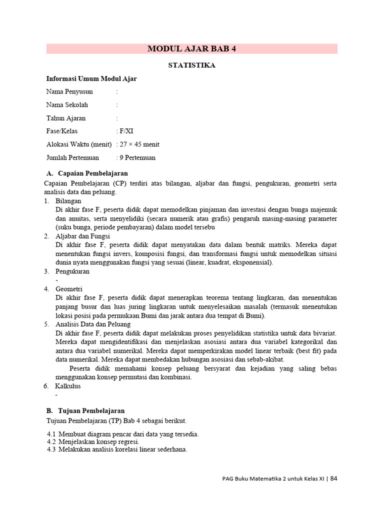 Modul Ajar Bab 4 | PDF