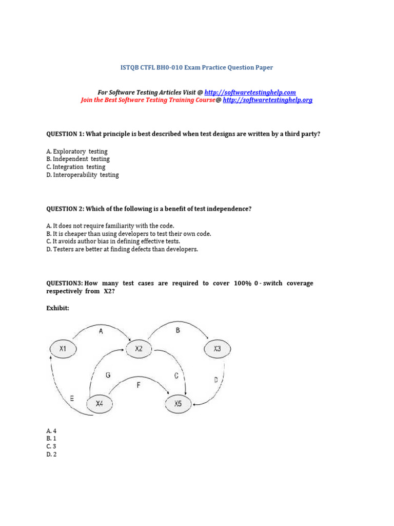 ISTQB Practice Paper 7 | PDF | Software Testing | Computing