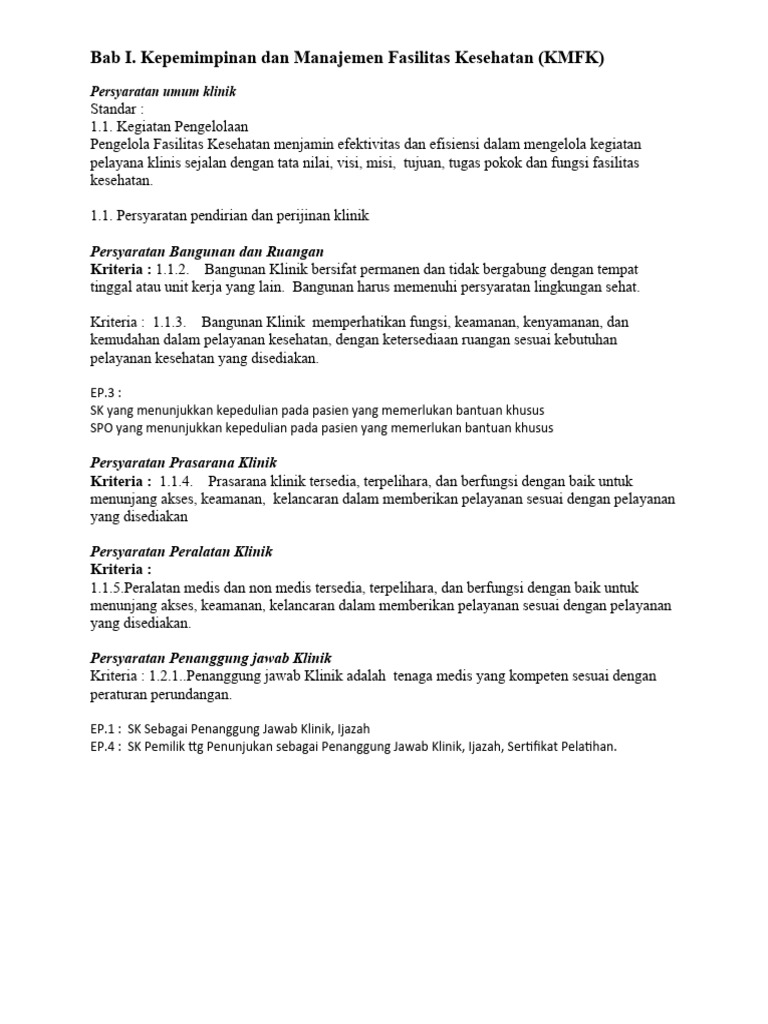 Rincian Kebutuhan SK Dan Sop Bab 1 | PDF