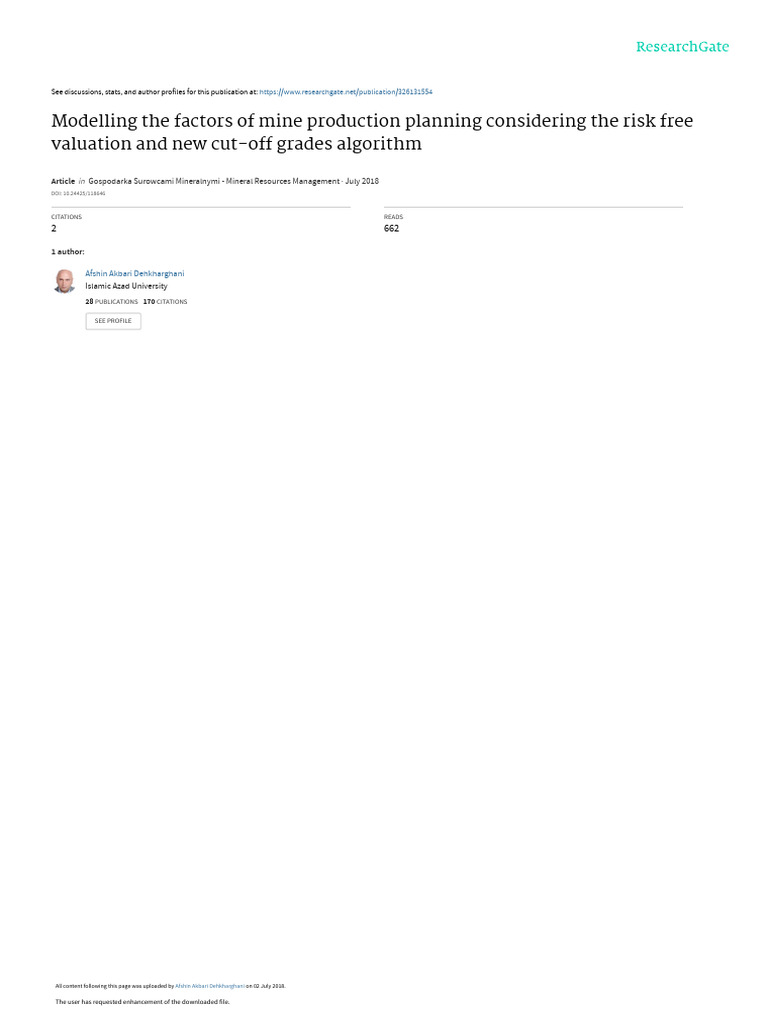 New Cut-Off Grades Algorithm | PDF | Mathematical Optimization | Net ... New Cut-Off Grades Algorithm | PDF | Mathematical Optimization | Net ...