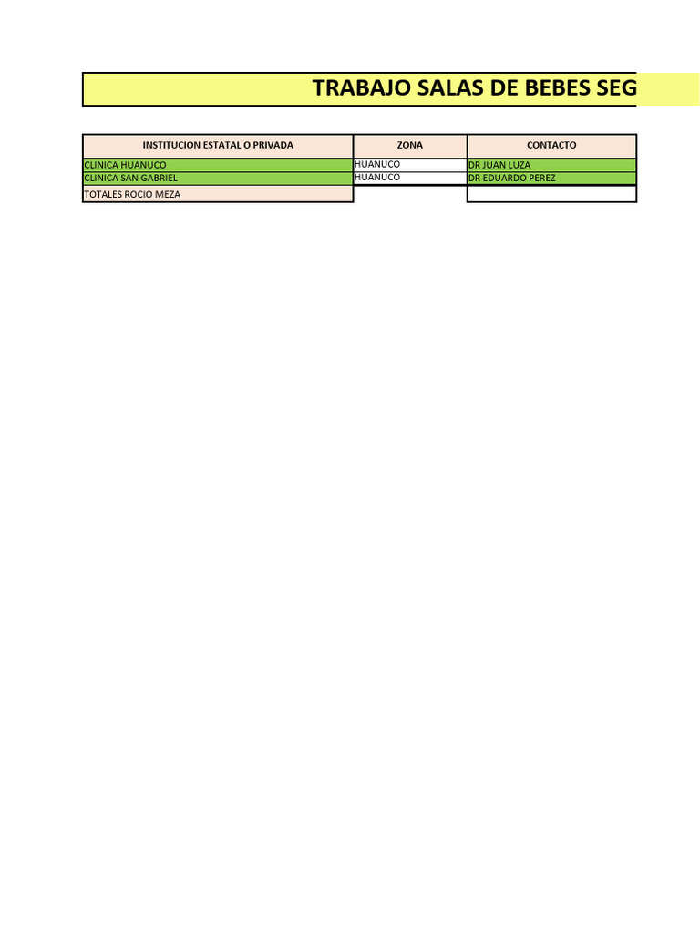 Rocio Meza Seguimiento Mensual Salas de Bebes 2023 Julio | PDF
