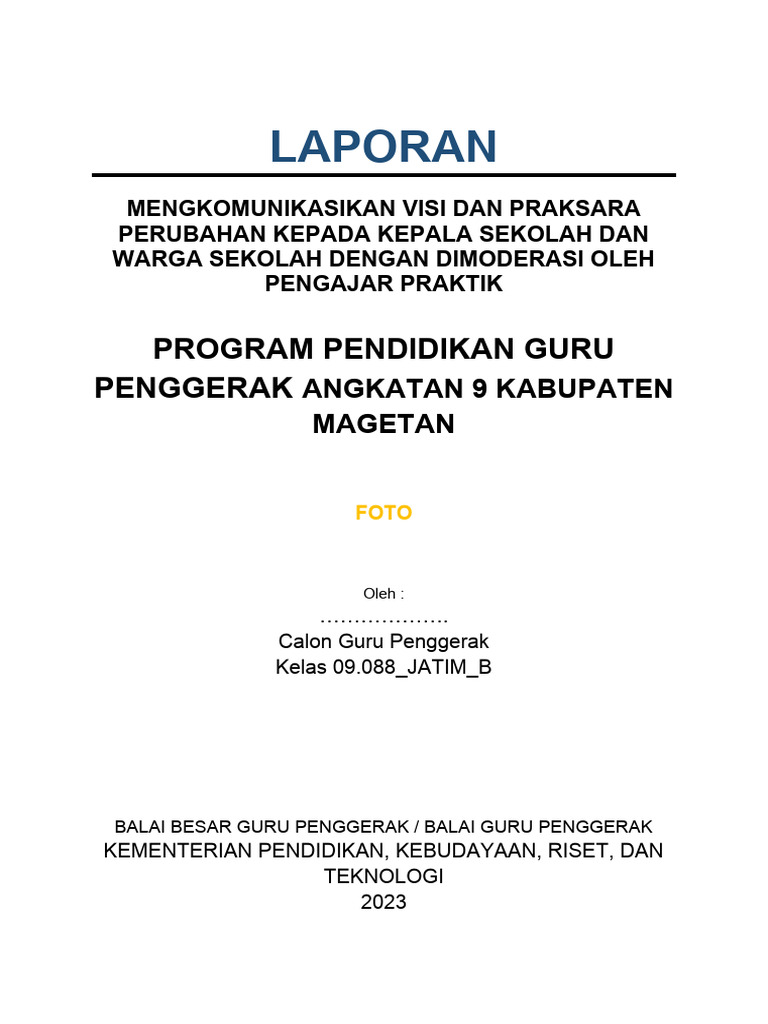 Laporan CGP PI 2 | PDF