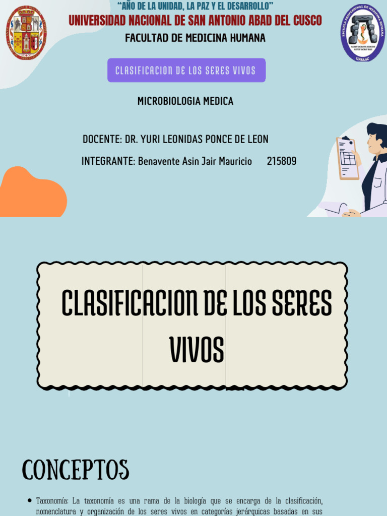 Clasificación de Los Seres Vivos. Microbiología | PDF