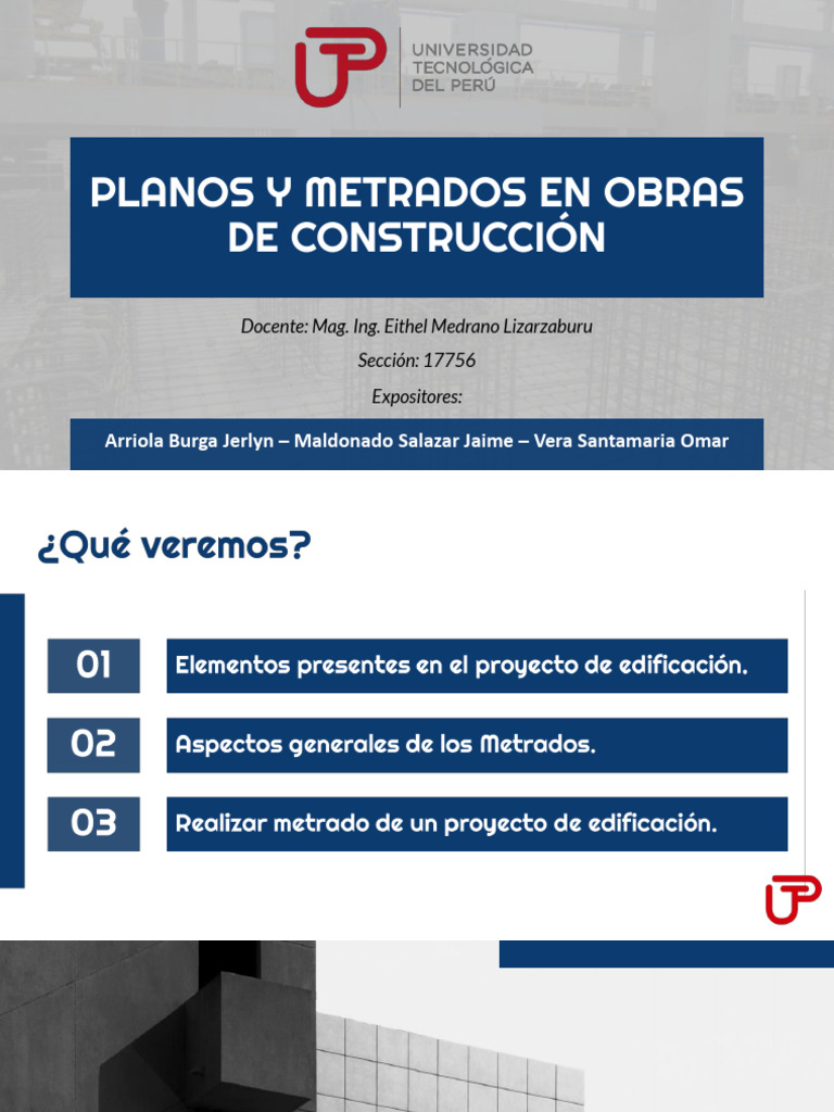 Planos y Metrados en Obras de Construcción | PDF | Fundación (Ingeniería) | Construyendo tecnología