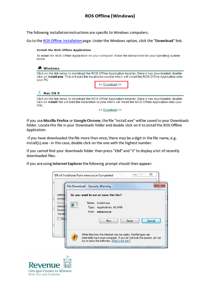 How To Install The Ros Offline Windows | PDF