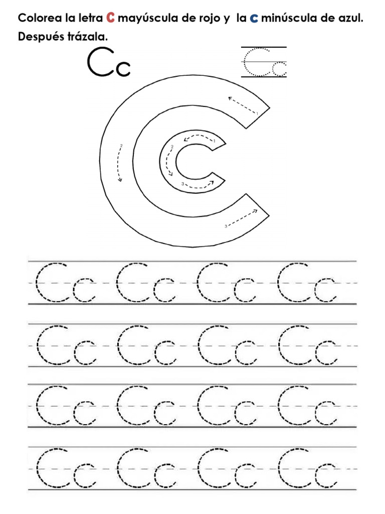 Actividades para la letra C en primer grado | PDF | Hogar, jardinería y ...