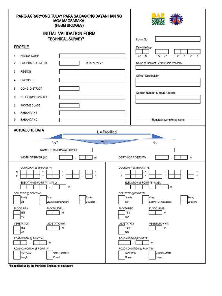 Validation Forms For PBBM Bridges | PDF