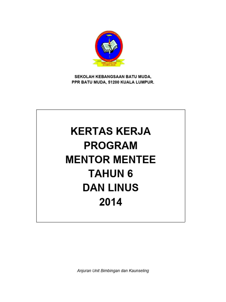 kertas kerja mentor mentee 2014 | PDF