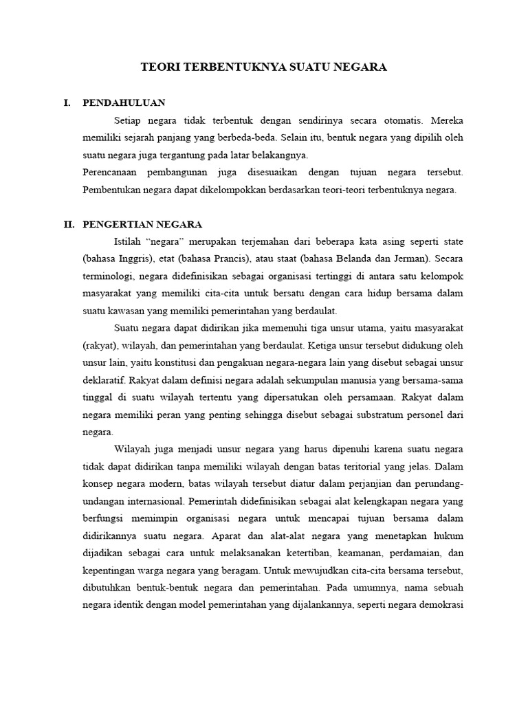 Teori Terbentuknya Suatu Negara Pdf 