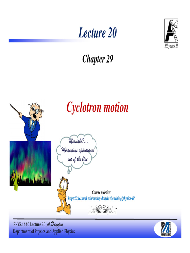 L20 Ch29 Cyclotron Motion | PDF