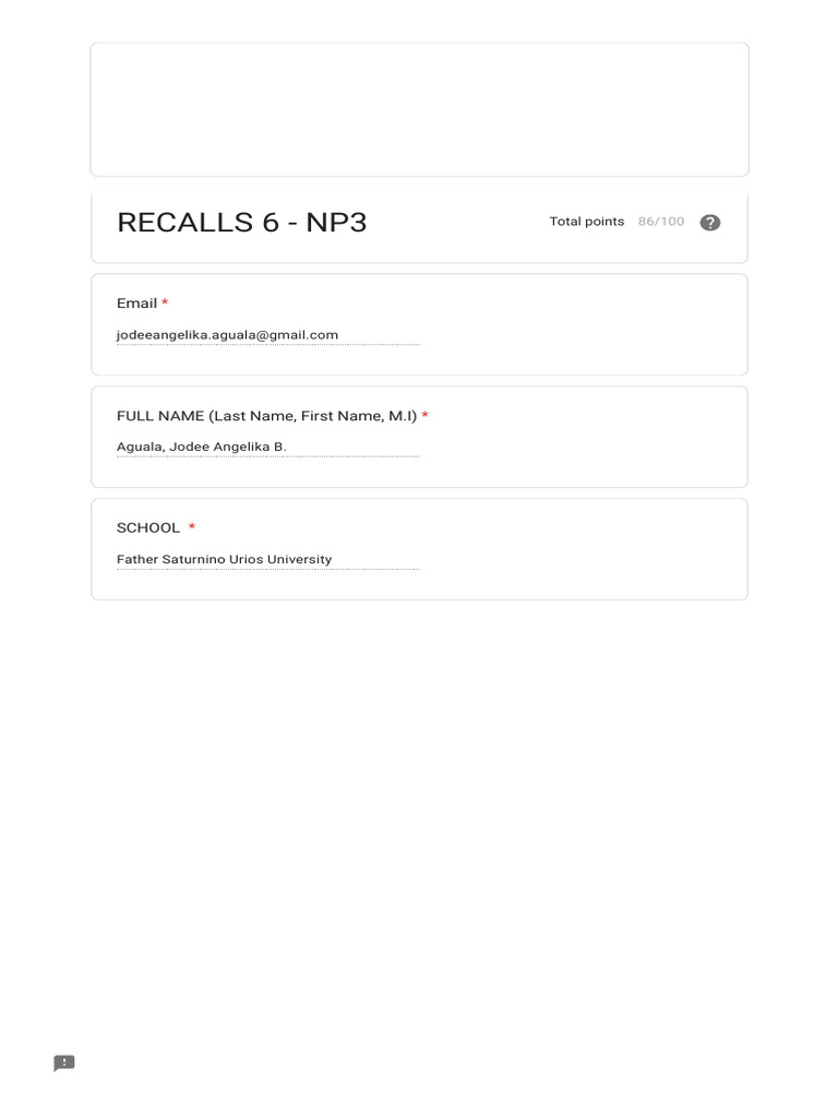 Recalls 6 - Np3 | PDF