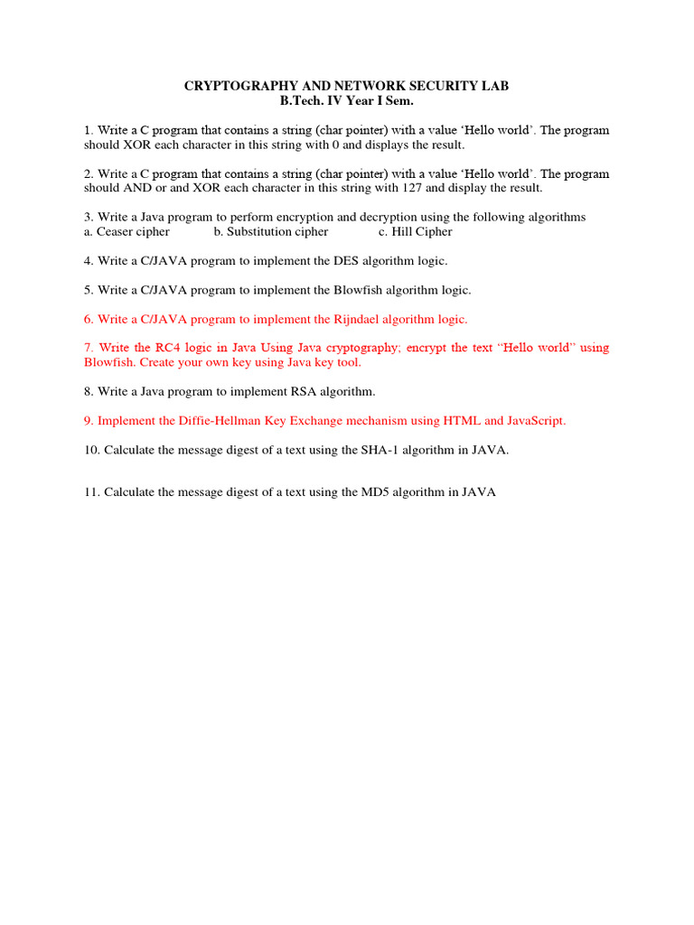 R18 CNS IV-I Using Java - Final - 28-11-22 | PDF | Computers R18 CNS IV-I Using Java - Final - 28-11-22 | PDF | Computers