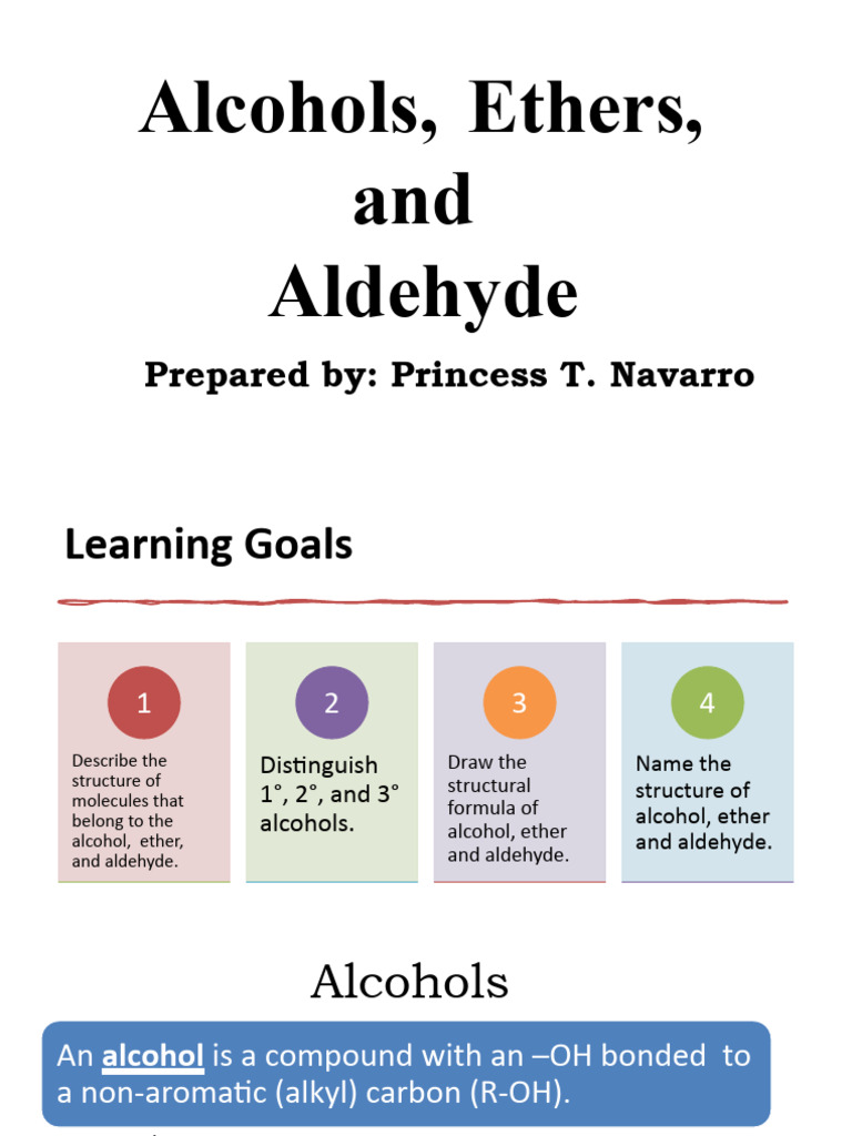 Module 4 - Alcohol, Ether and Aldehyde | PDF | Ether | Ketone