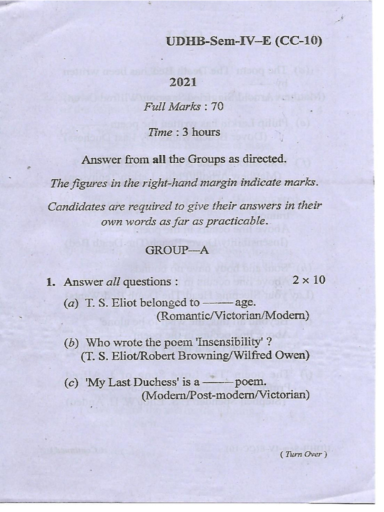 Sem Iv 2021 e (CC 10) | PDF