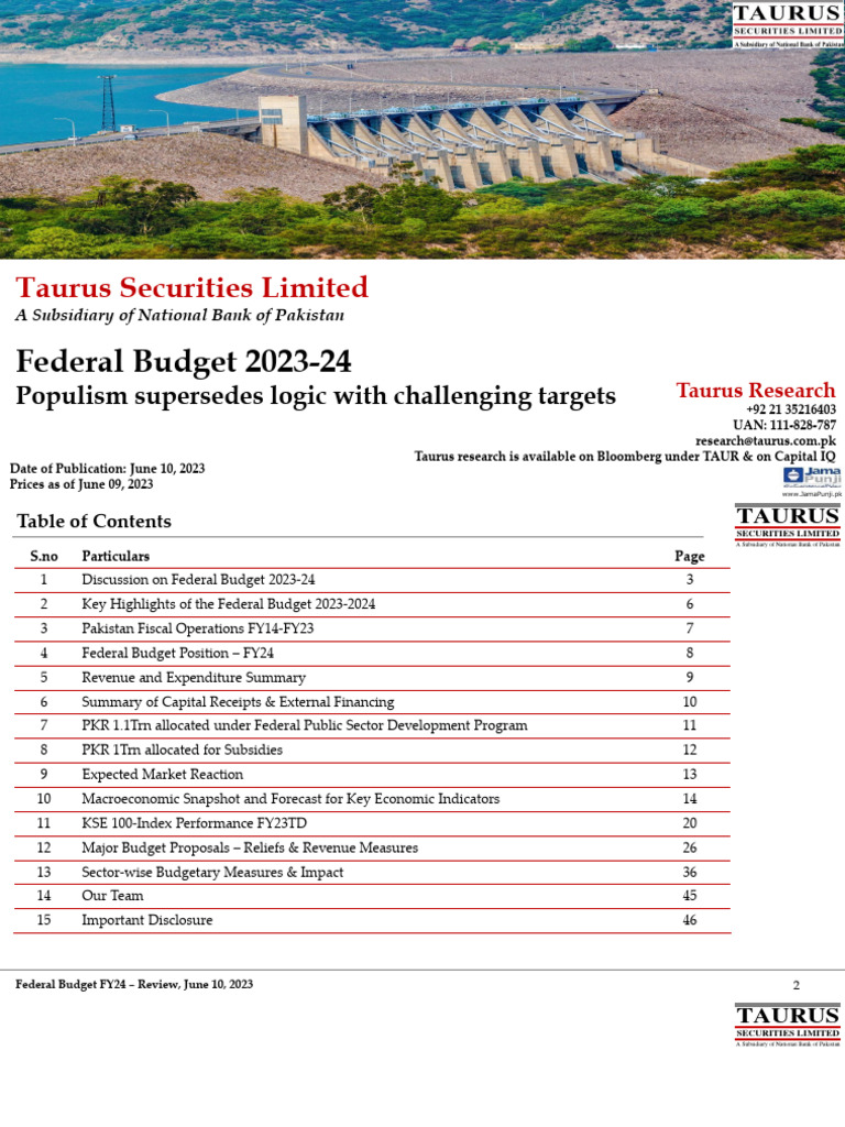 Federal Budget FY24 Review - 10-Jun-2023 | PDF