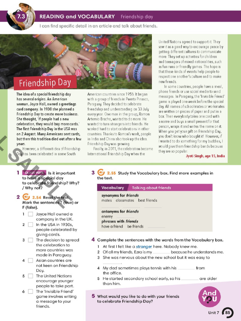 Friendship Day | PDF