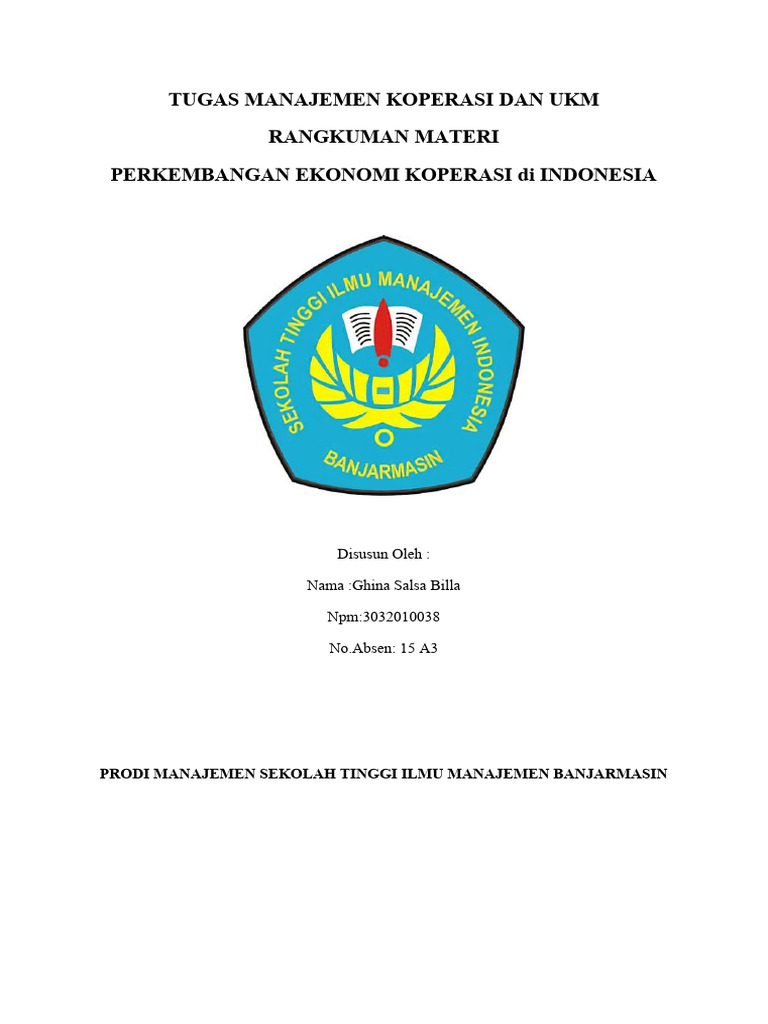Tugas Resume M.Koperasi Dan Ukm | PDF | Pengelolaan Keuangan & Uang