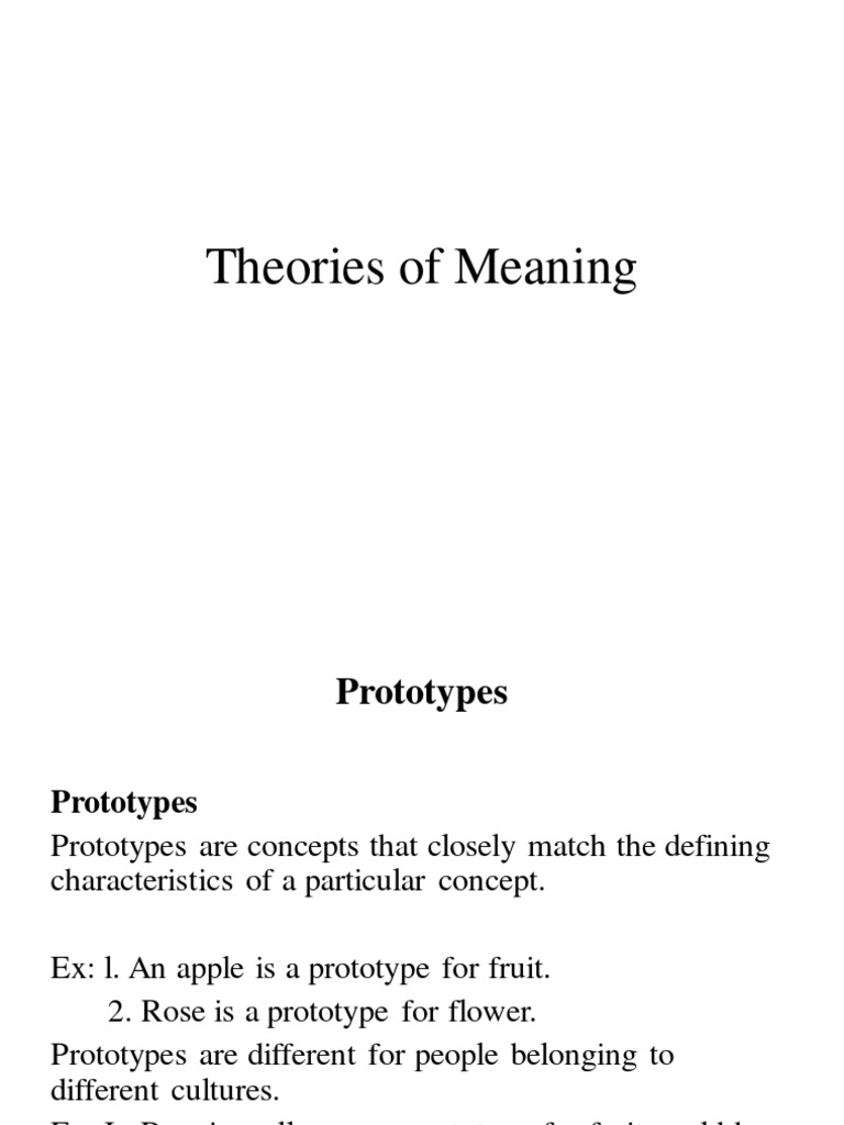 Theory of Meaning | PDF