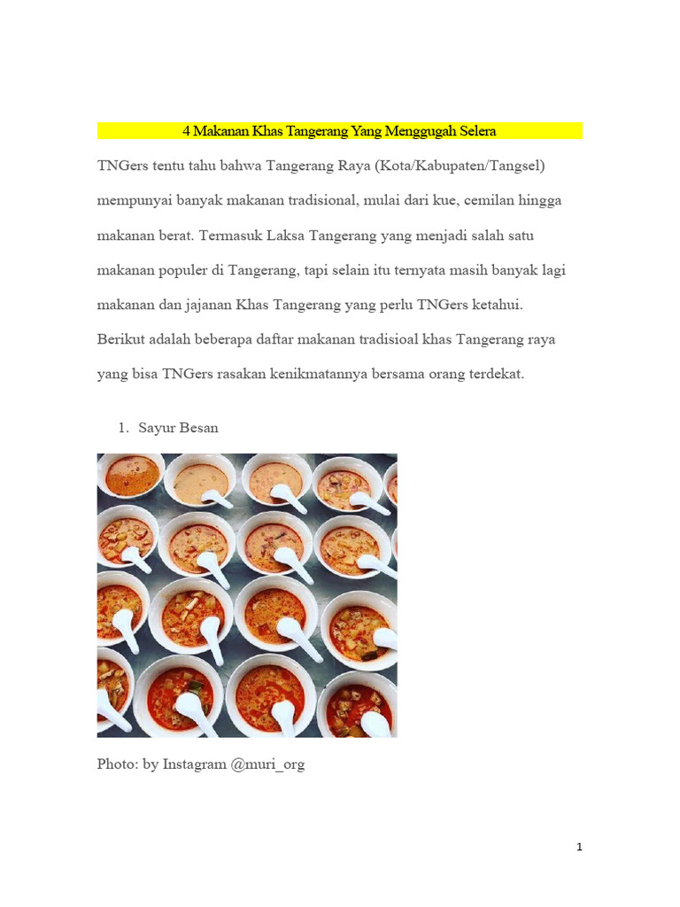 Artikel Makanan Khas tangerang-EVIN | PDF