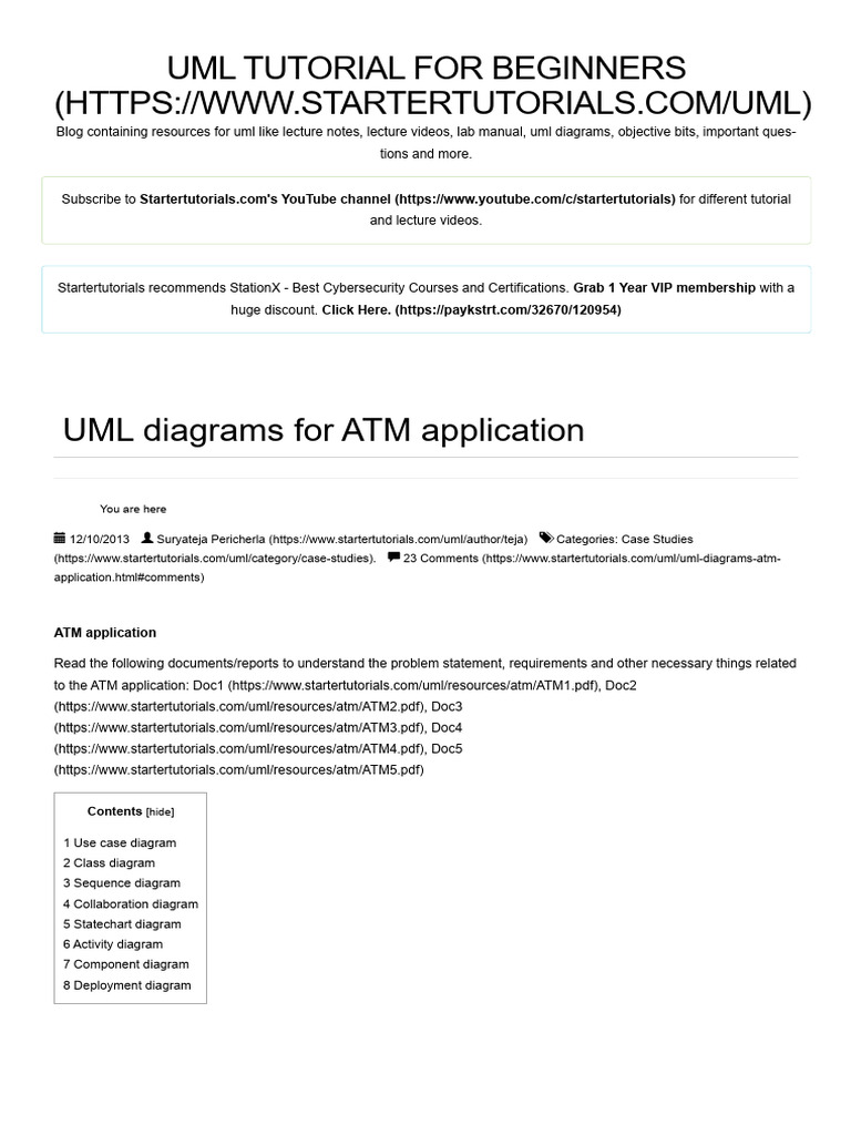 ATM UML Diagrams | PDF | Technology & Engineering