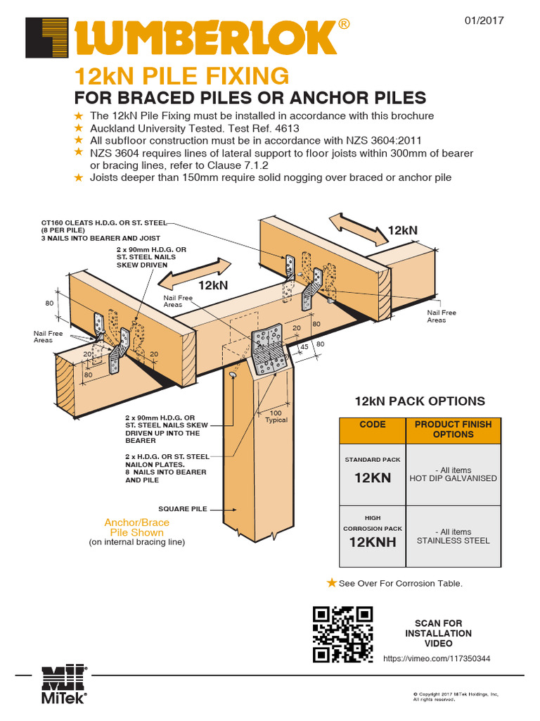 12kN Pile Fixing 01 - 2017 | PDF
