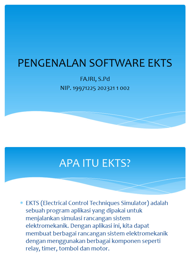 Pengenalan Software Ekts | PDF