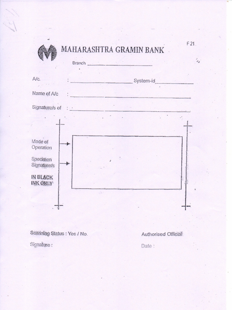 MGB Account Opening Form | PDF
