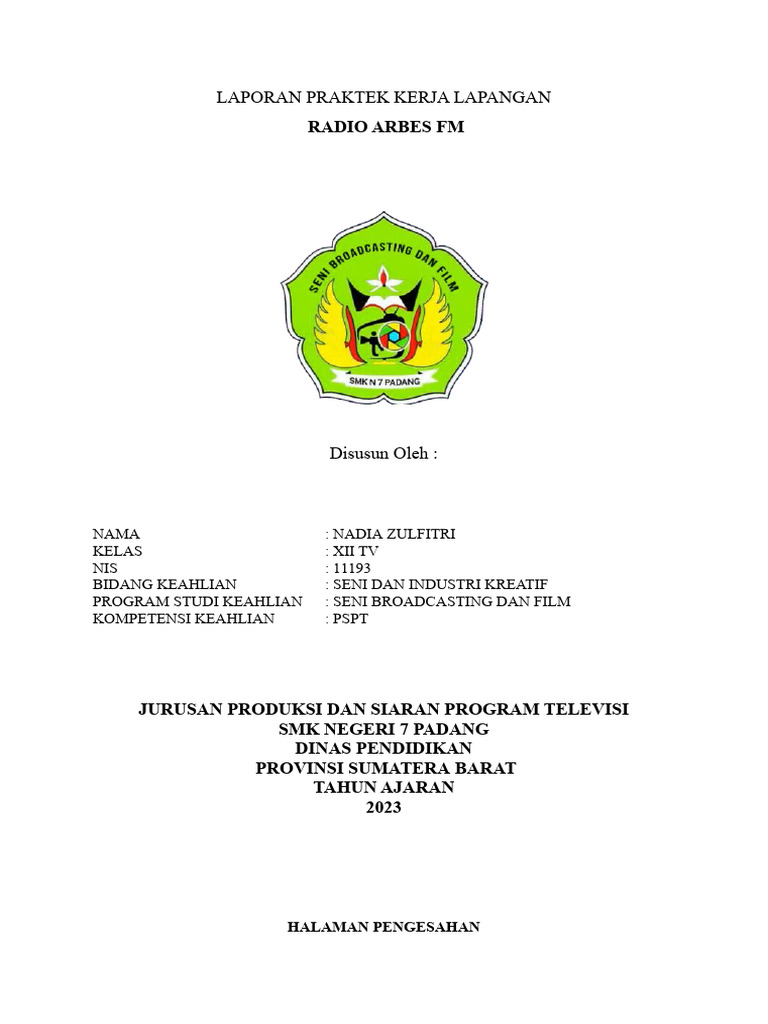 Laporan PKL Radio Arbes FM | PDF | Karier & Perkembangan