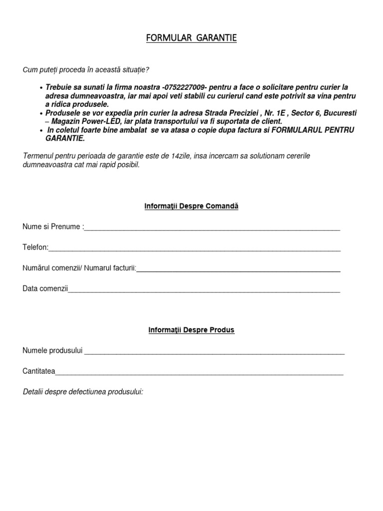 Formular Service | PDF