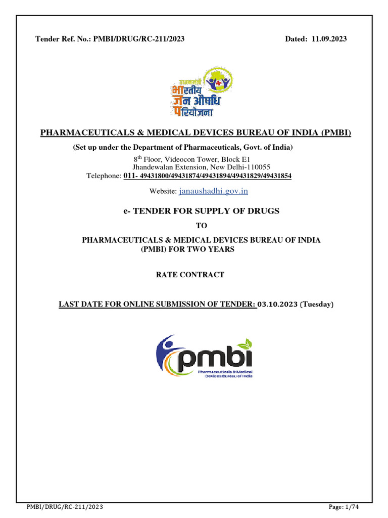 Proc Etender - 211 - 13092023 | PDF
