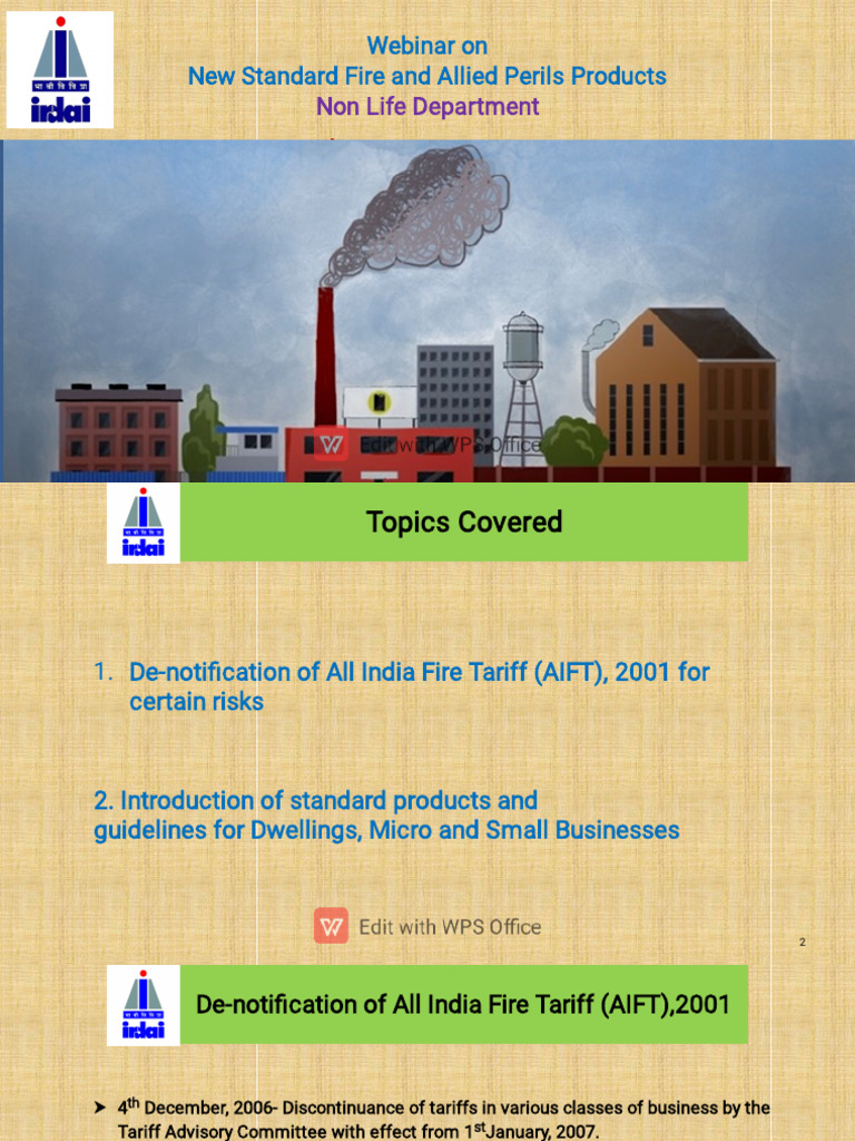 New Fire Products IRDA_ppt | PDF