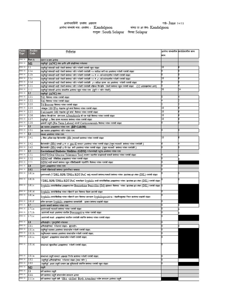 HMIS Subcenter NEW Format | PDF