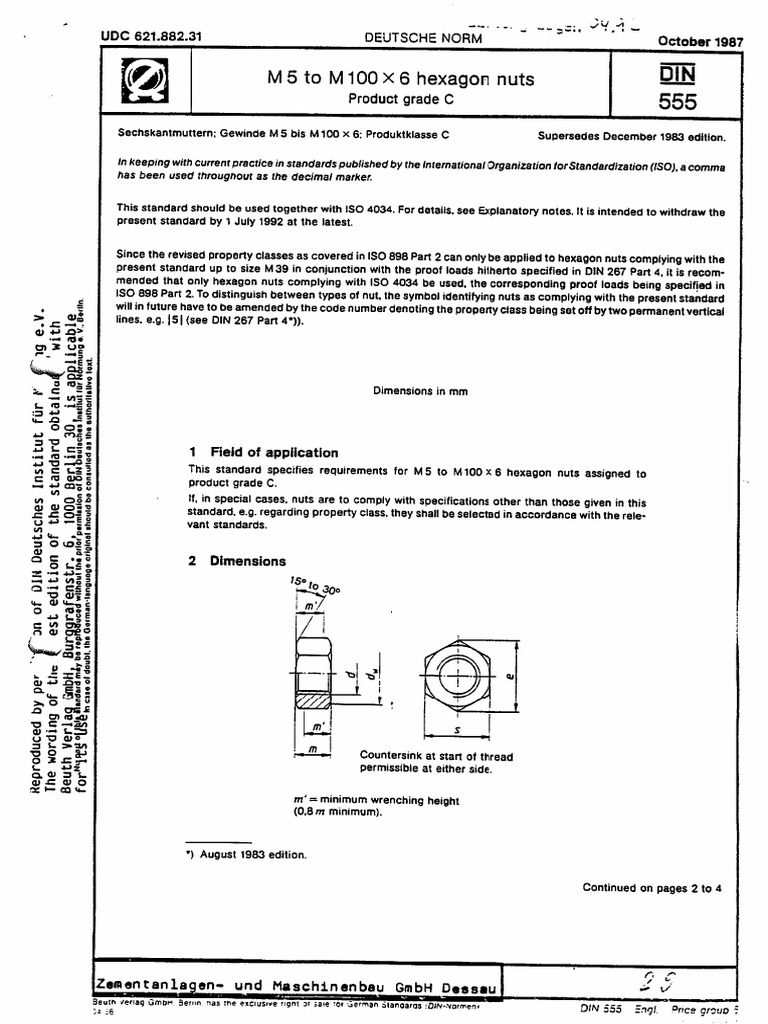 Din 555 1992 | PDF
