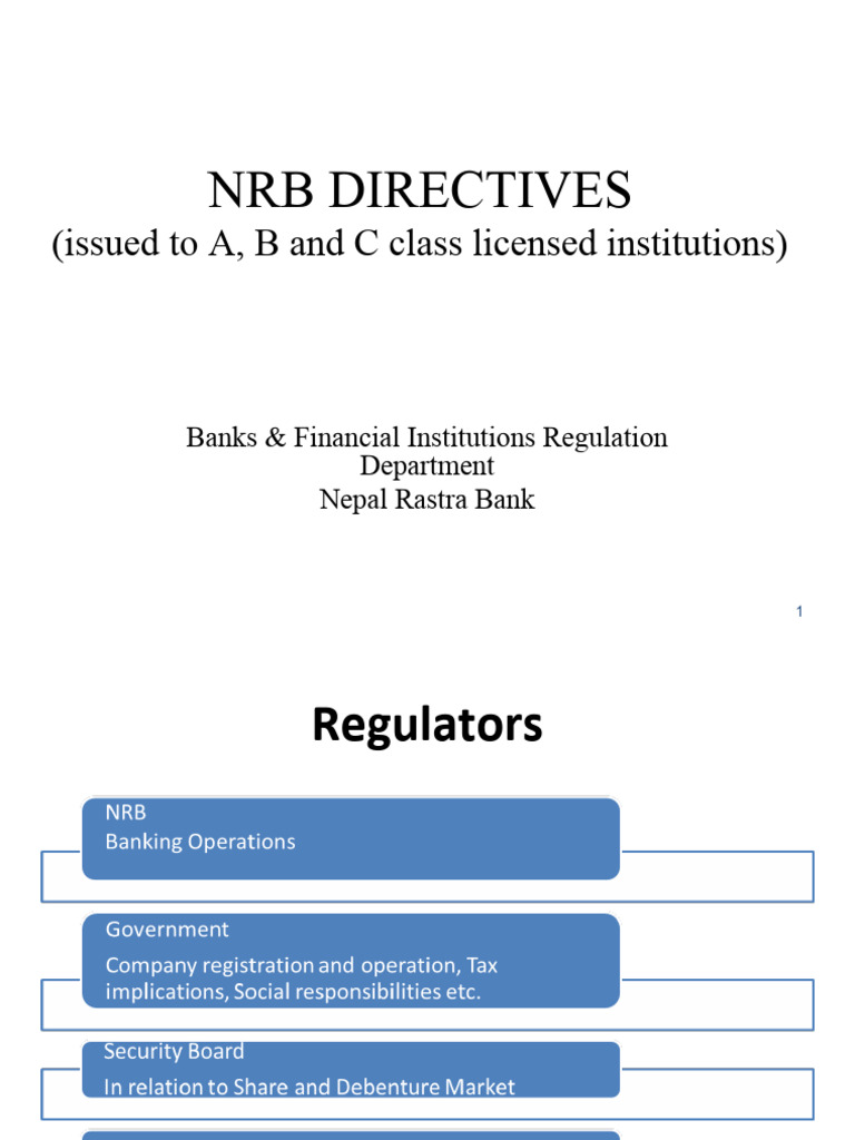 NRB Directive Summary | PDF | Capital Adequacy Ratio | Banks