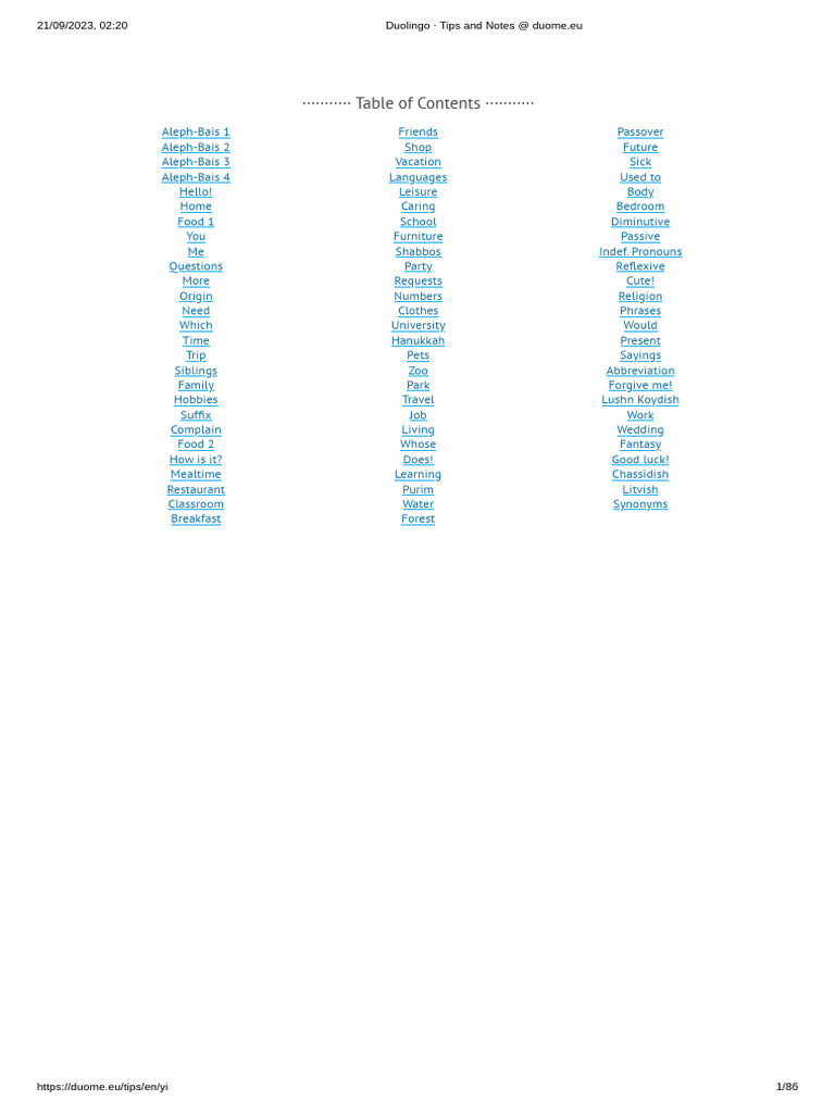 Duolingo Tips and Notes at Duome - Eu | PDF
