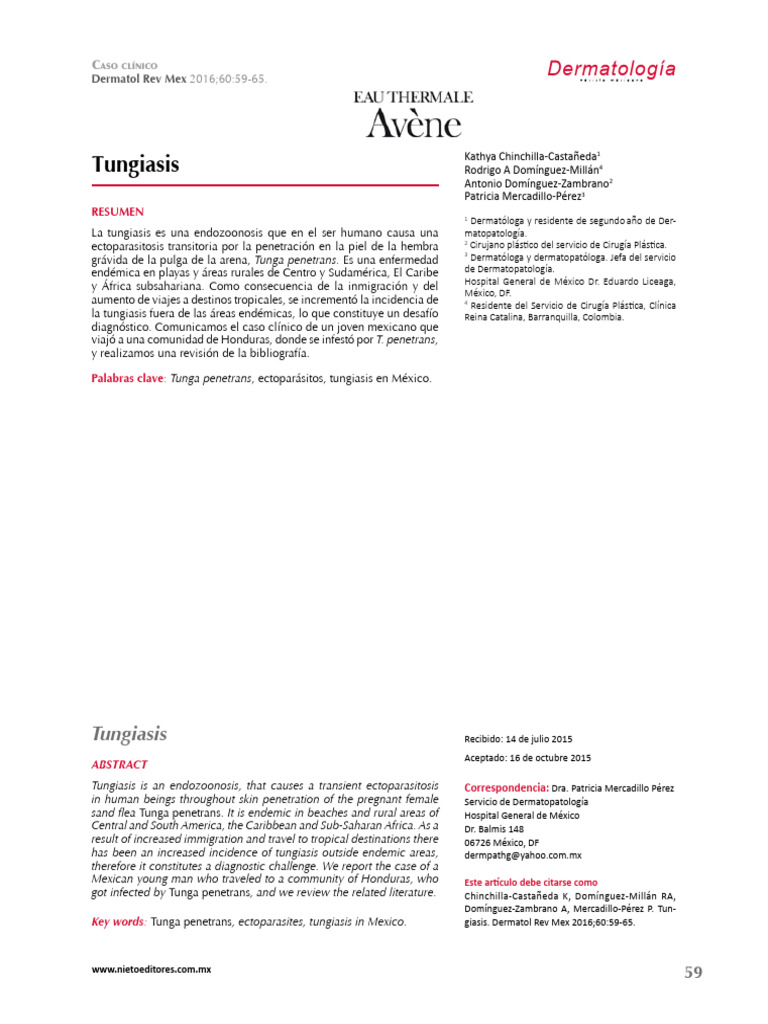 dermaENE2016 Tungiasis | PDF