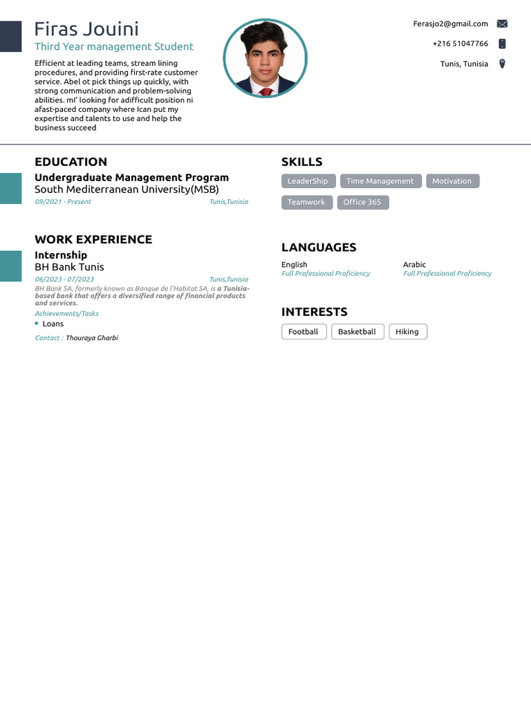 Firas 'S+resume | PDF