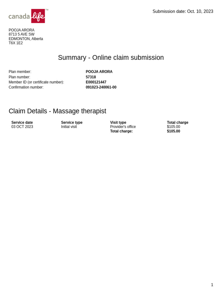 Summary - Online Claim Submission | PDF