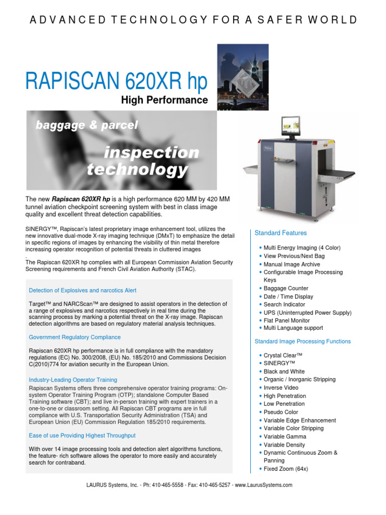 LS Rapiscan 620XR HP X Ray Screening | PDF