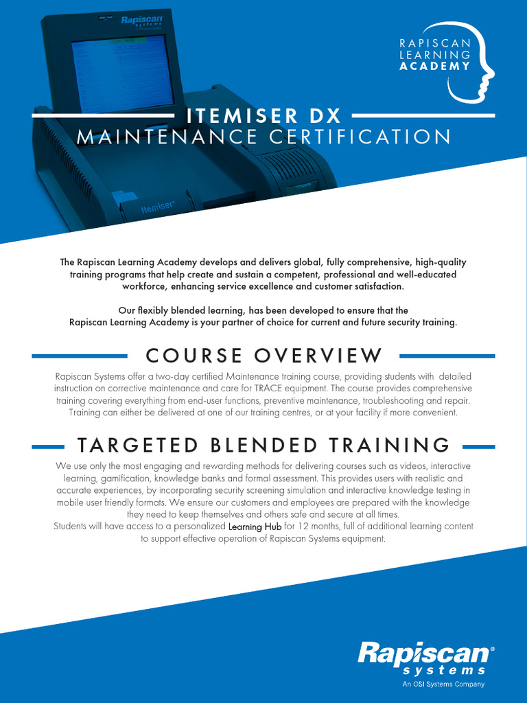 trace-itemiser-dx-maintenance-certification-datasheetds11-1 | PDF
