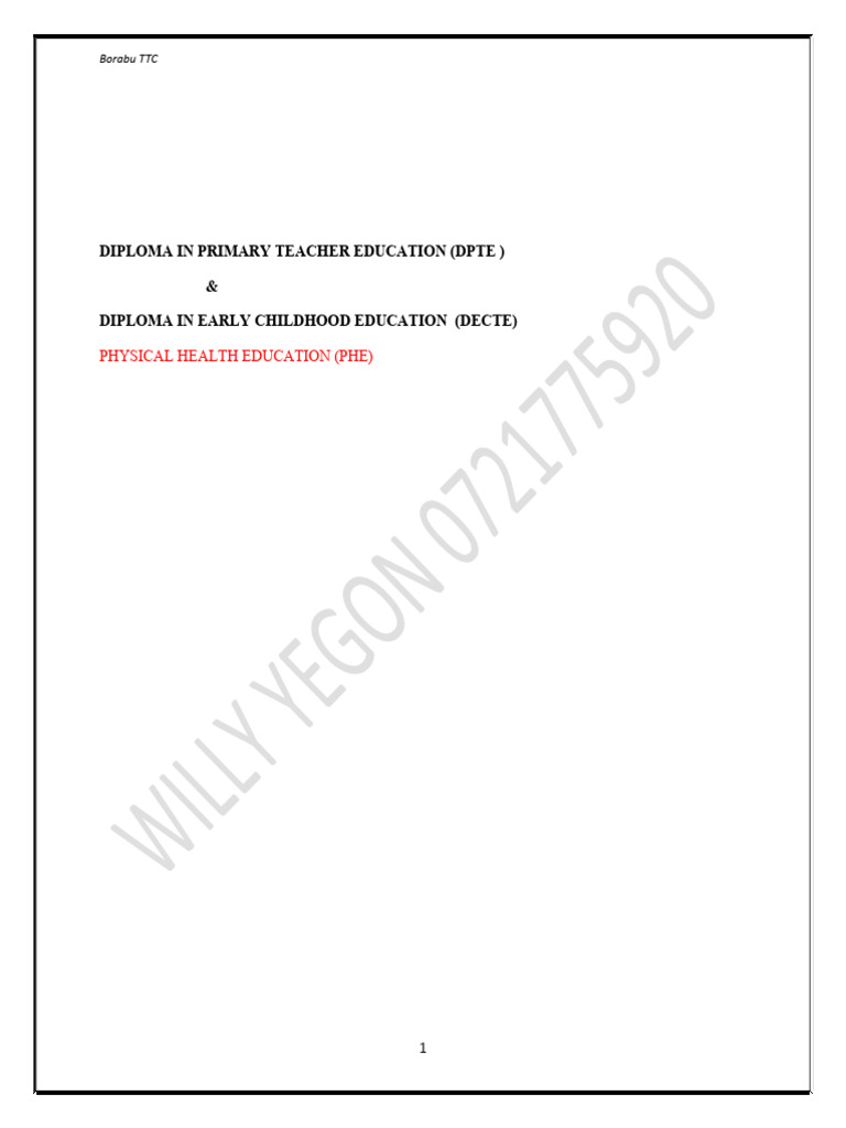 Phe Notes by Yegon | PDF