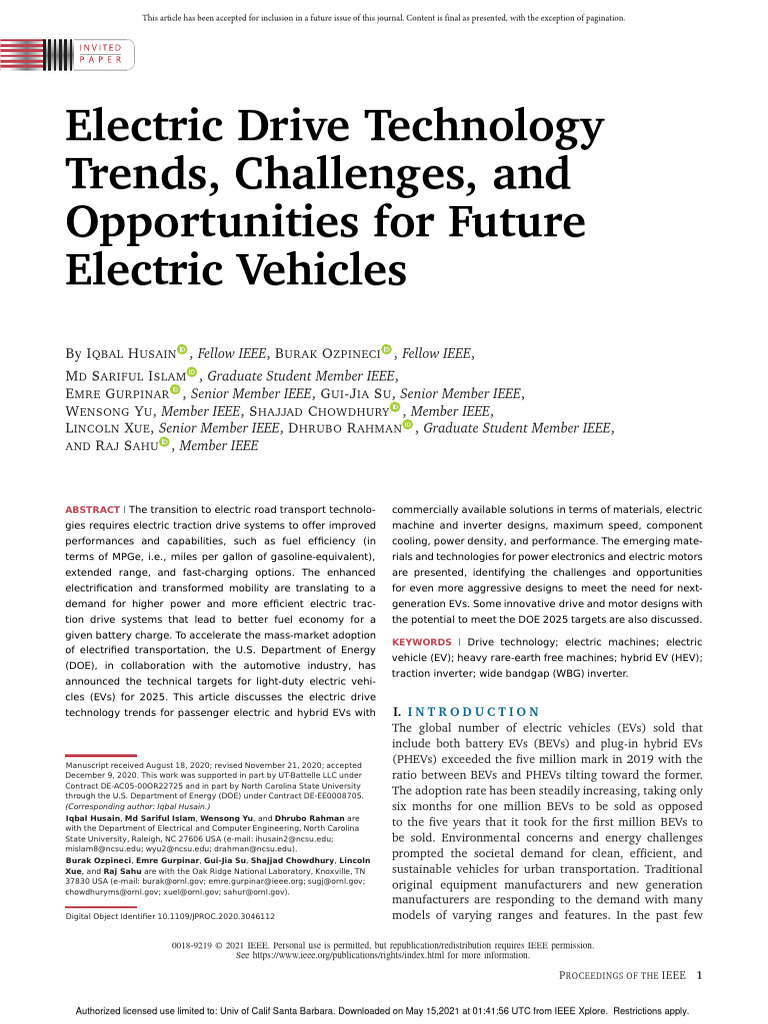 Electric Drive Technology | PDF